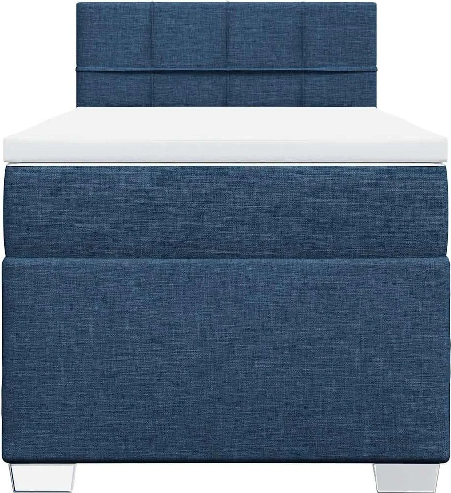 Box spring postel s matrací modrá 80x200 cm textil 3288021