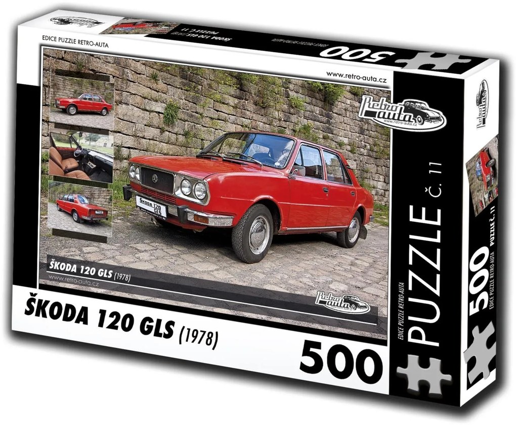 Puzzle retro-auta puzzle č. 11 škoda 120 gls (1978) 500 dílků