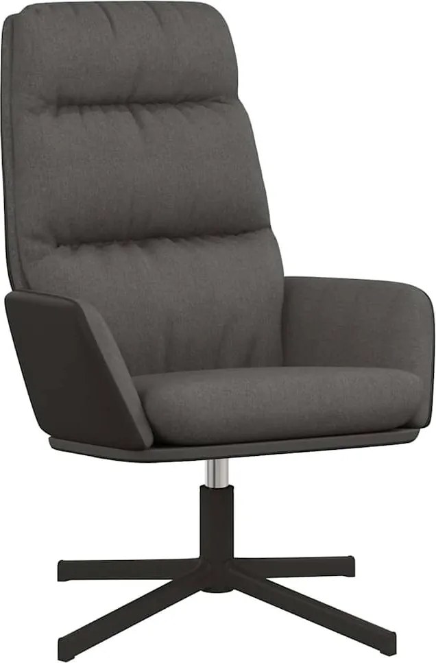 Relaxační křeslo tmavě šedé textil 341149