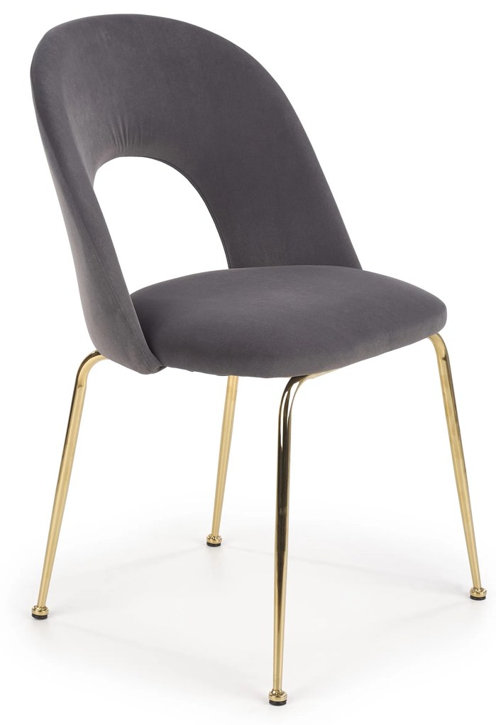 K385 krzesło popielaty / złoty