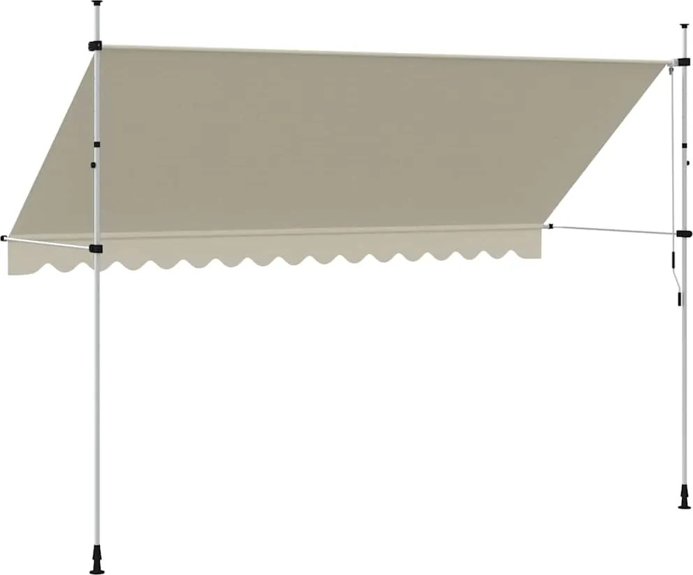 Ručně zatahovací markýza 400 cm krémová 143698