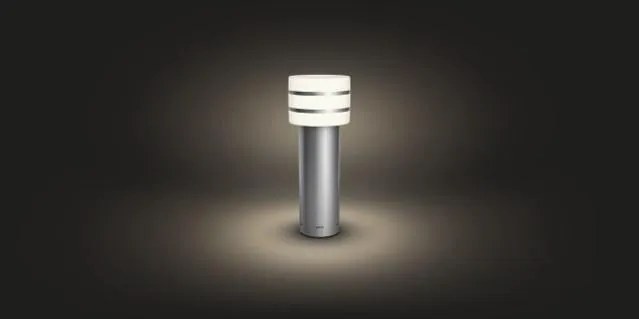 PH 17405/47/P0 Hue White Venkovní sloupkové svítidlo Philips Tuar 17405/47/P0 nerez, 2700K, 40cm - PHILIPS HUE (915005561601)