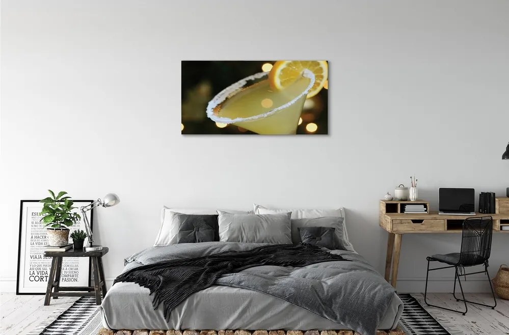 Obrazy na plátně koktejl citrón 120x60 cm