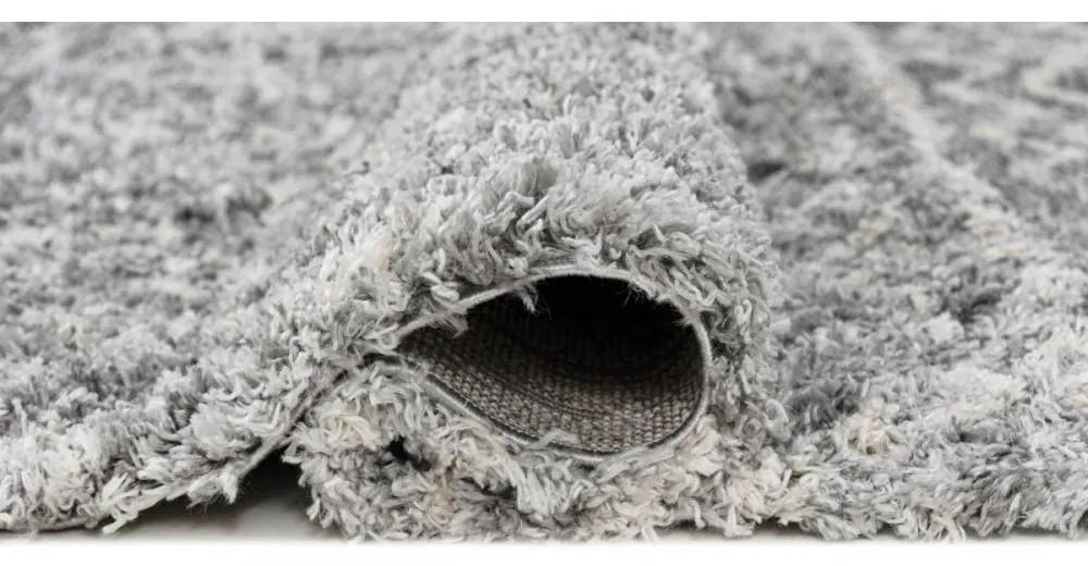 Kusový koberec shaggy Alsea šedý 200x300cm