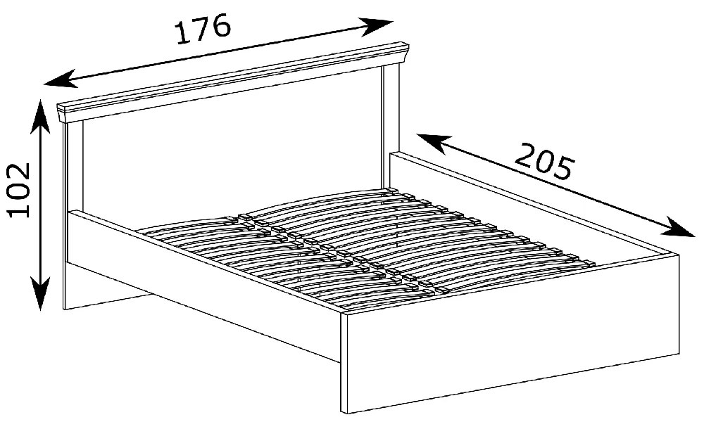 Antica K | dvoulůžko A5 | 160x200 cm | kraft zlatý