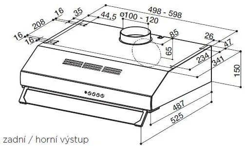 Digestoř podstavná Faber 2740 PB SRM W A60