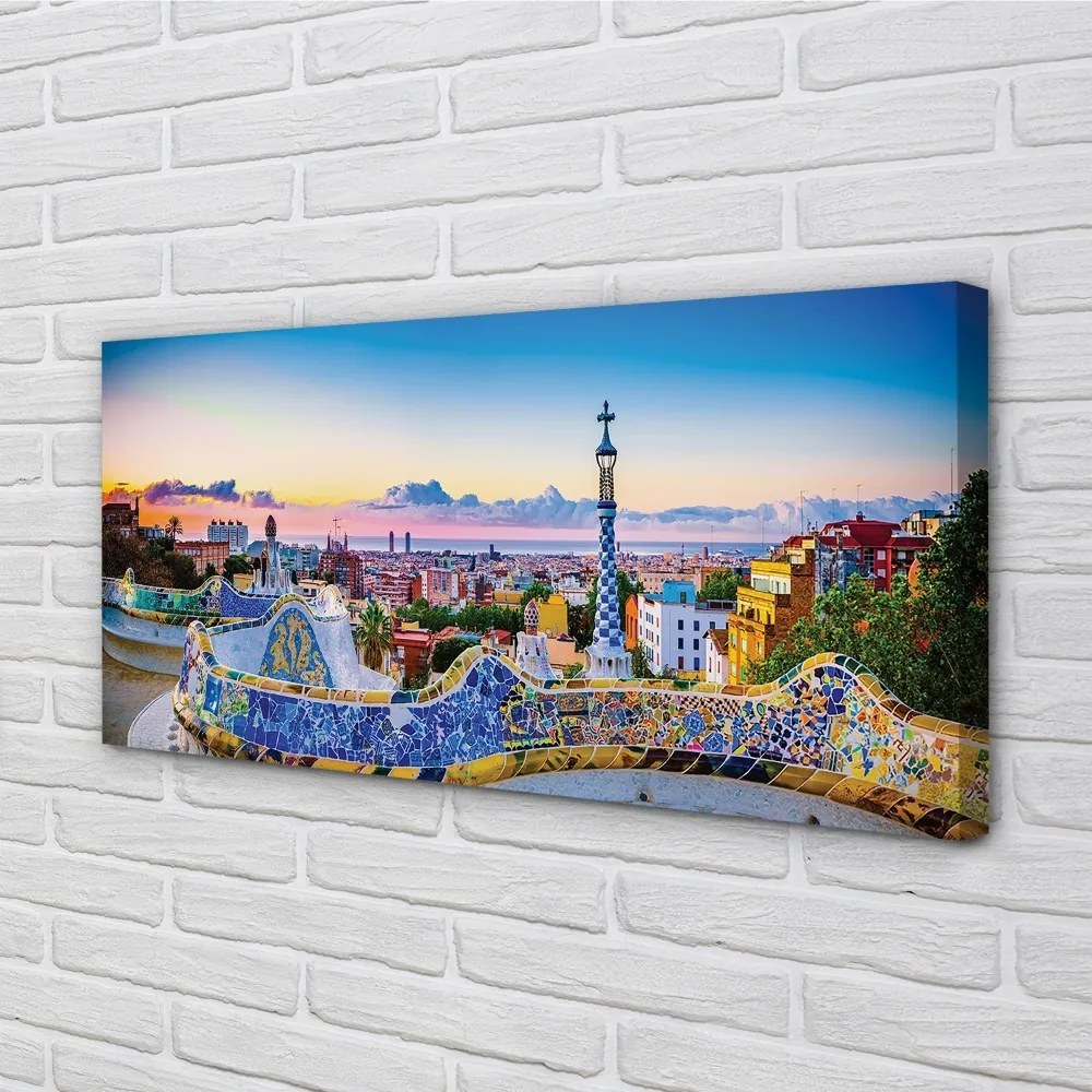 Obrazy na plátně Španělsko Panorama města 120x60 cm