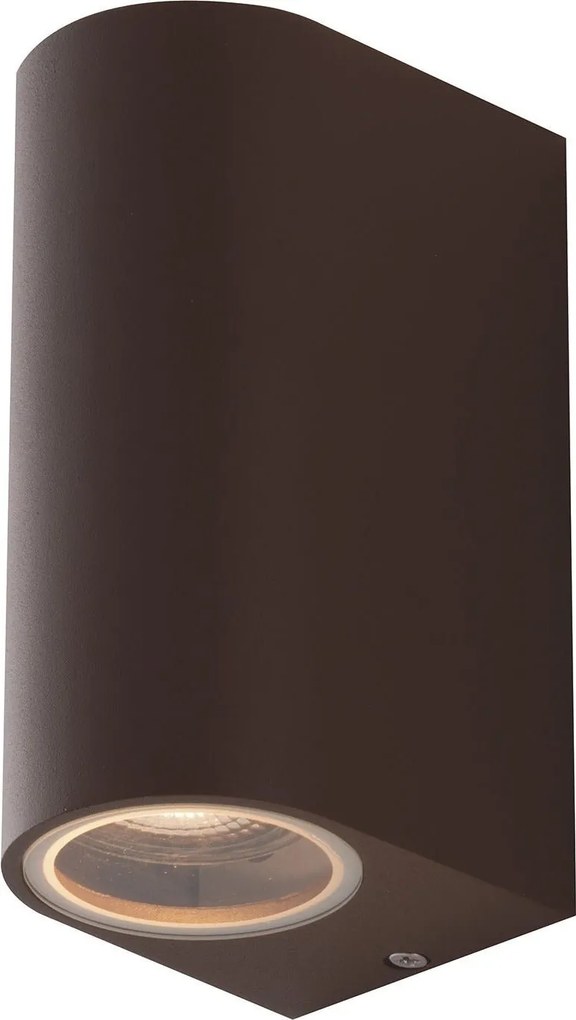 FAN I-ONE-AP2 BRO Venkovní nástěnné svítidlo ONE, korten, 2 x GU10, IP54, 13 x 9,3 x 6,7 cm - FANEUROPE
