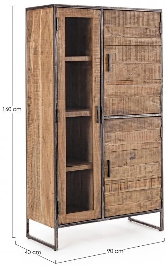 BIZZOTTO prosklený kabinet ELMER 160x90 cm 0746315