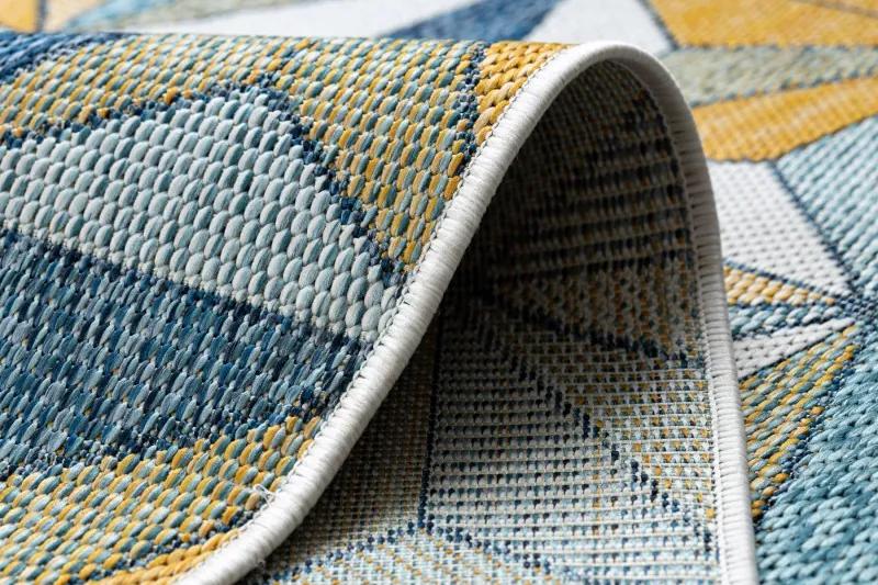 Dywany Łuszczów Kusový koberec Cooper Sisal Mosaic 22222 ecru/navy – na ven i na doma - 160x220 cm