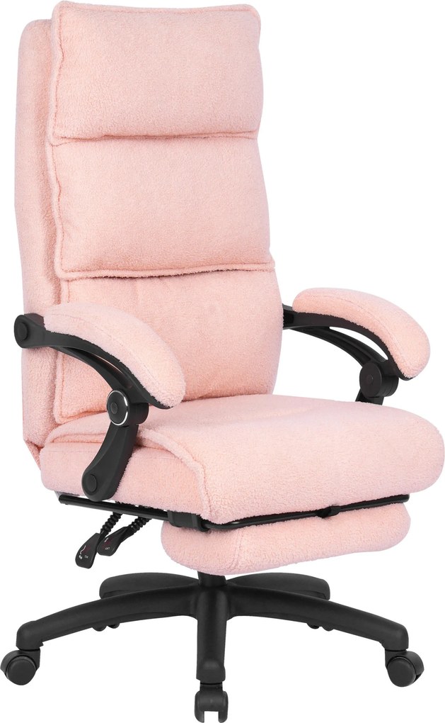 XXXLutz KANCELÁŘSKÉ KŘESLO, látka teddy, růžová Carryhome - Online Only kancelářské židle - 001884002602