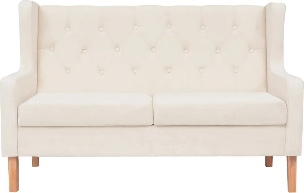 Sedací souprava 2 kusy textil krémově bílá 274930
