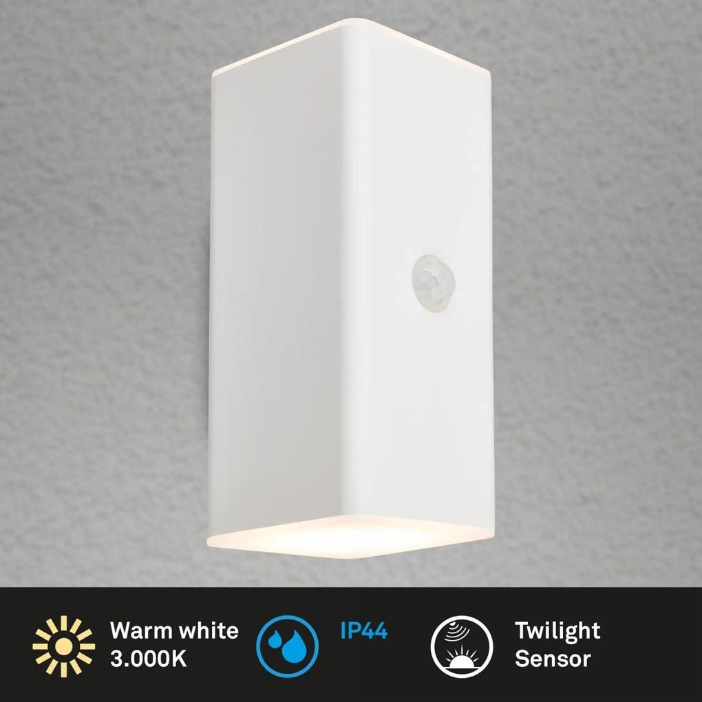 BRI 3788016 Kuni LED venkovní nástěnné svítidlo, pohybové čidlo, soumrakový senzor, nabíjecí - BRILONER