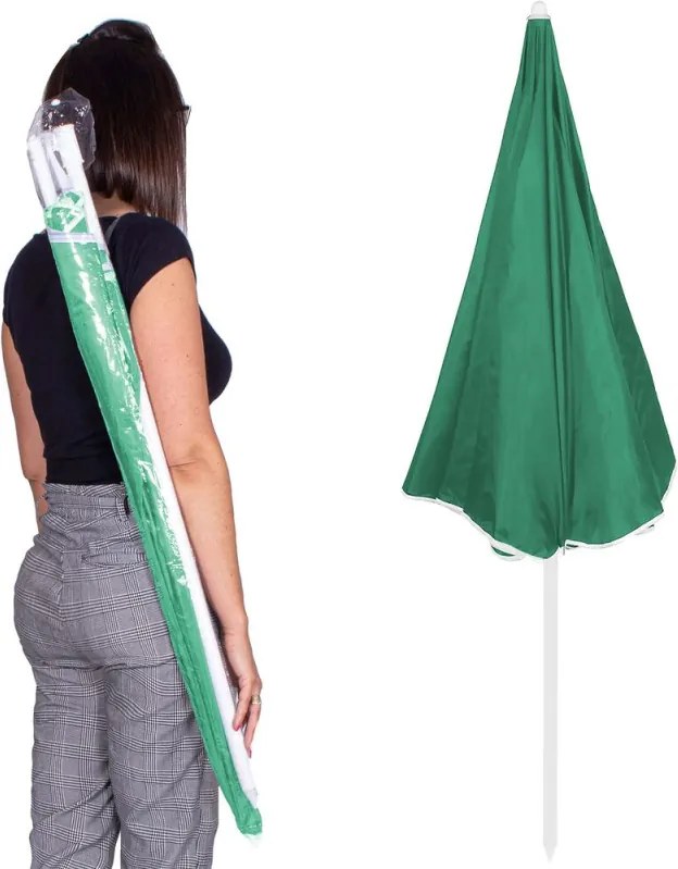 Zahradní slunečník 140 cm SPRINGOS VIVA BU0025 zelený