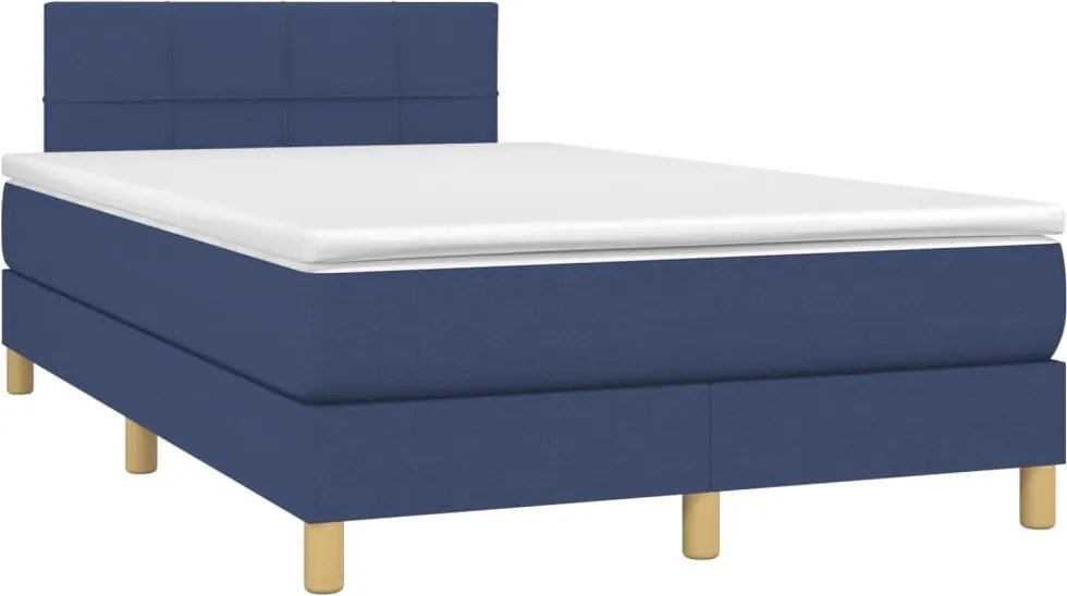 Box spring postel s matrací modrá 120x200 cm textil 3140607