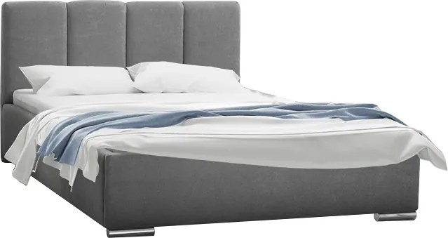 Eka Čalouněná postel Cassandra 90x200 cm Barva látky Trinity: Černá (Trinity 2316), Úložný prostor: S kovovým rámem úložného prostoru