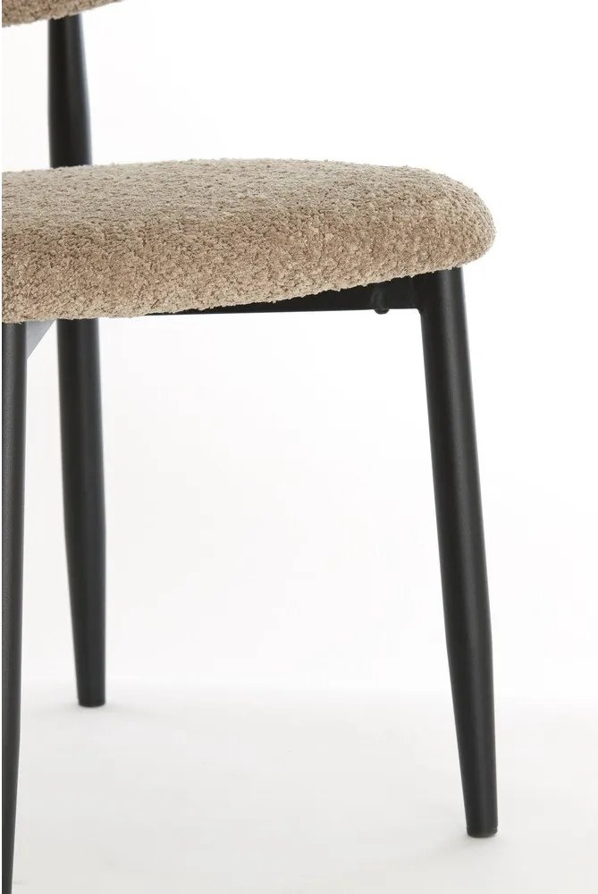 Taupe čalouněná jídelní židle Eniola – Light & Living
