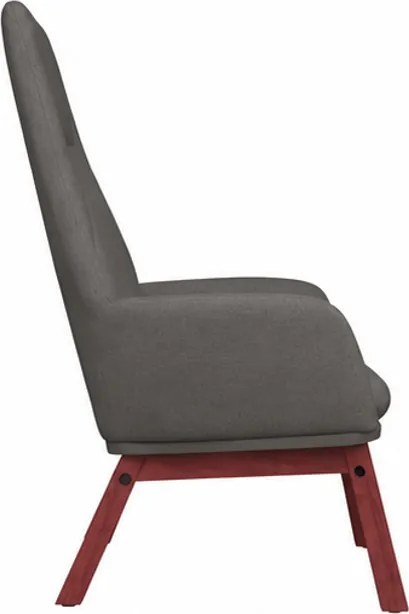 relaxační křeslo, odpočinkové, masivní kaučukovník/kov/textil, 95x76x71 cm, nohy tmavé/světle šedá, Dekorino KR20260081