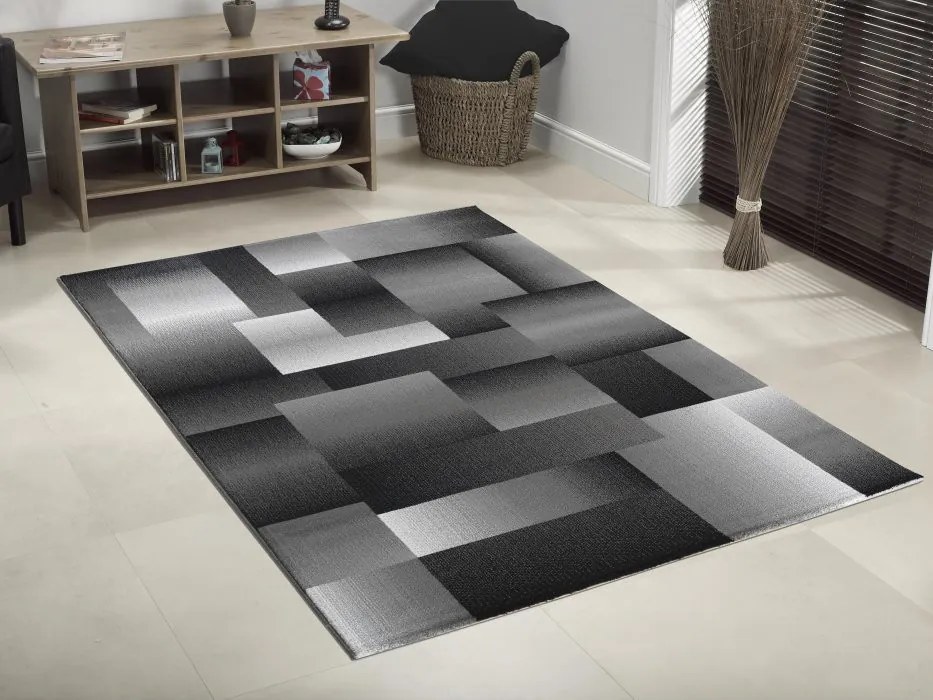 Vopi | Kusový koberec Miami 6560 black - 80 x 300 cm