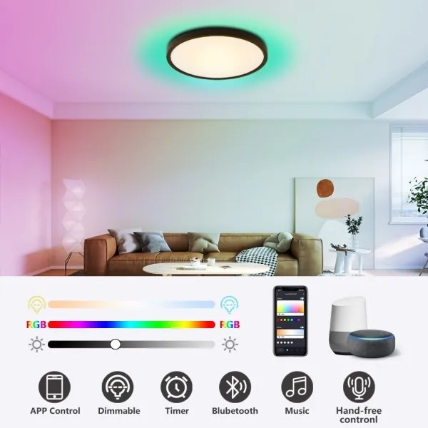 Immax NEO 07170-B60 - LED RGB Stmívatelné svítidlo TUDO 65W/230V Wi-Fi Tuya + DO