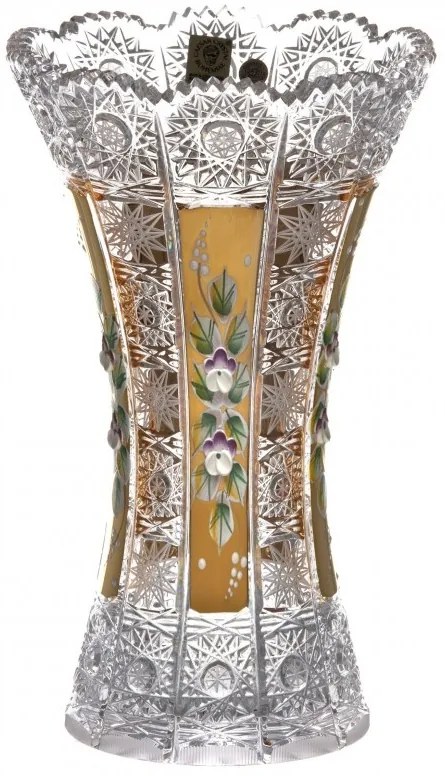 Váza 500K Zlato, barva čirý křišťál, výška 230 mm