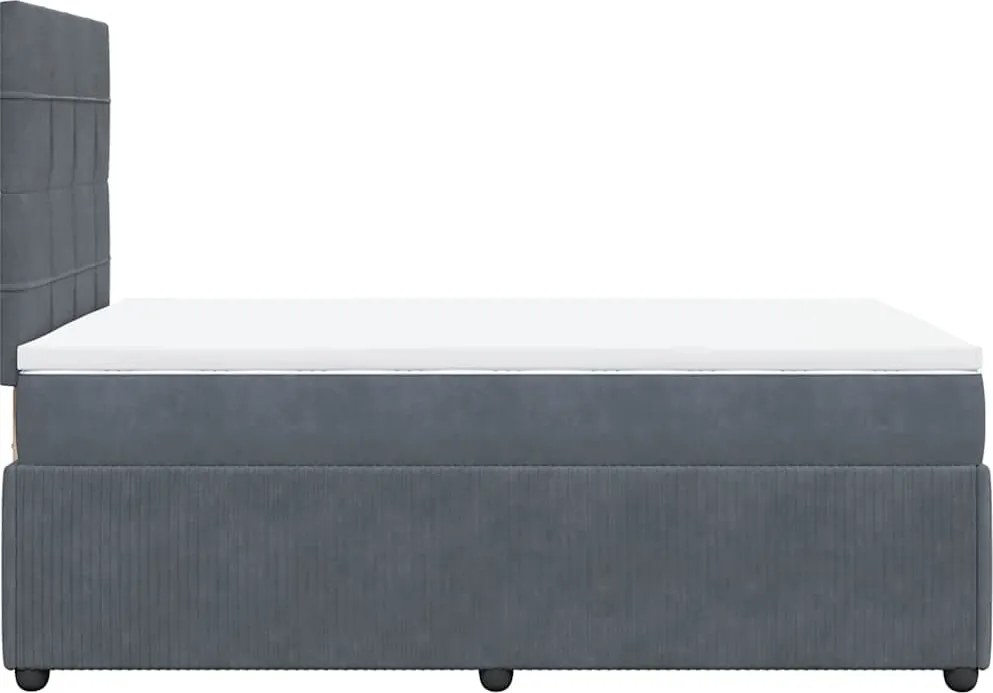Box spring postel s matrací tmavě šedý 120x190 cm samet 3294587