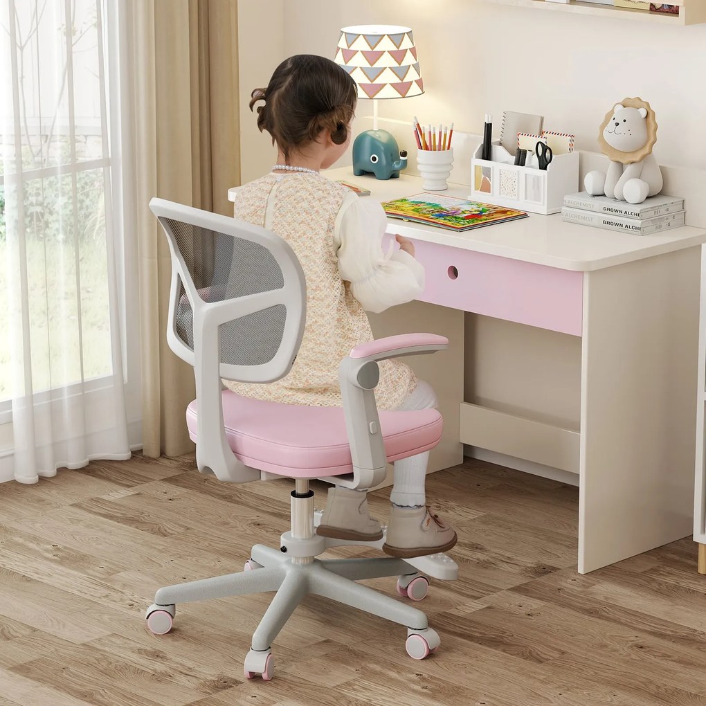 Costway Dětská psací židle s 41-52 cm výškově nastavitelný sedák dětská otočná
