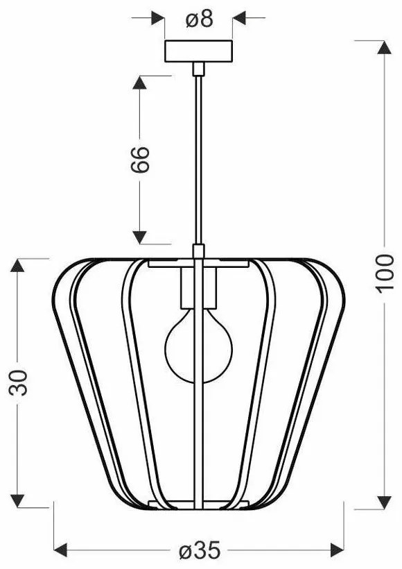 Černé kovové závěsné svítidlo ø 35 cm Jonas – Candellux Lighting