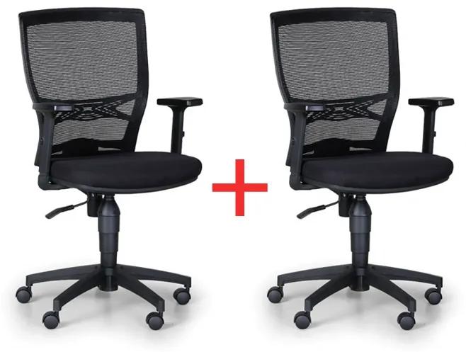 B2B Partner Kancelářská židle VENLO 1+1 ZDARMA, černá