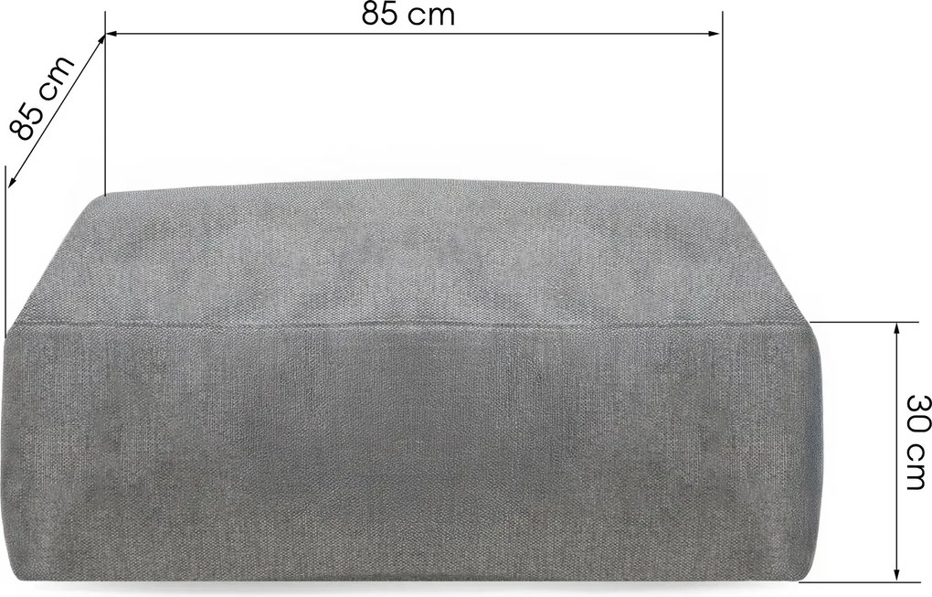 Modulární taburet Vacuum 85 cm šedý