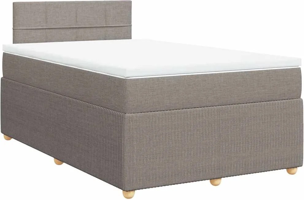 Box spring postel s matrací taupe 120x200 cm textil 3289727