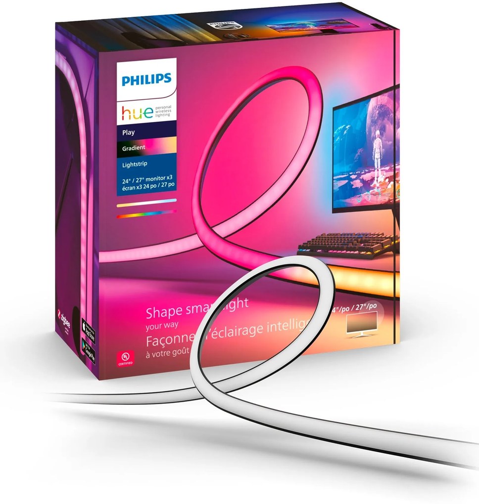 Led pásek philips hue play gradient pc lightstrip 3 x 24"/27"