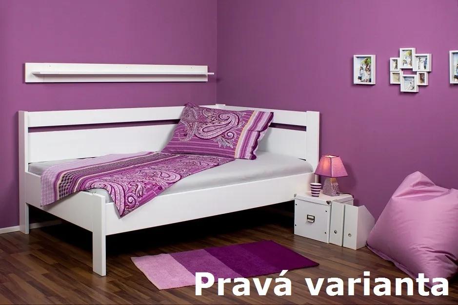 Rohová postel Tina - jednolůžko buk Varianta: Pravá,   , 120x200 cm