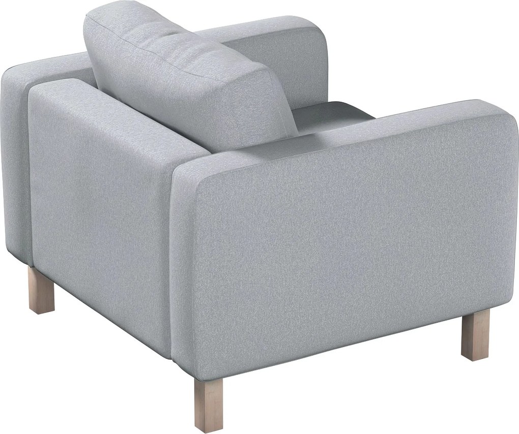 Potah na křeslo IKEA Karlstad, krátký barva šedá látka pletený vzor