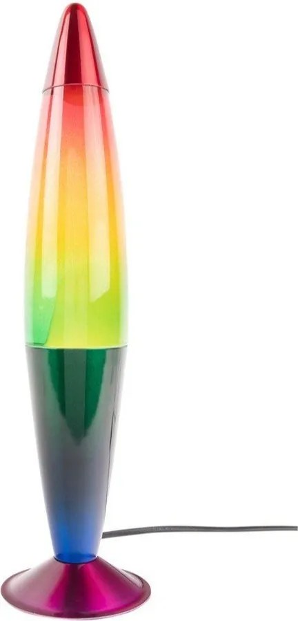 Zelená skleněná lávová lampa (výška 41,5 cm) Rainbow Rocket Lava – Leitmotiv