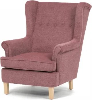 Křeslo ušák růžová látka AK-388 PINK2