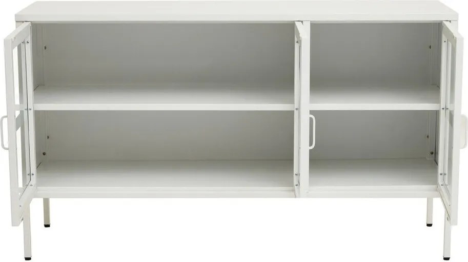 Bílá ocelová vitrína 140x80x45 cm Acier – Premier Housewares
