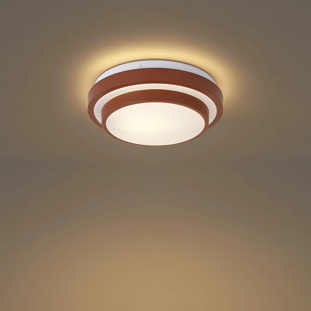 Moderní stropní svítidlo Sienna s bílou barvou 25 cm IP44 - Walden