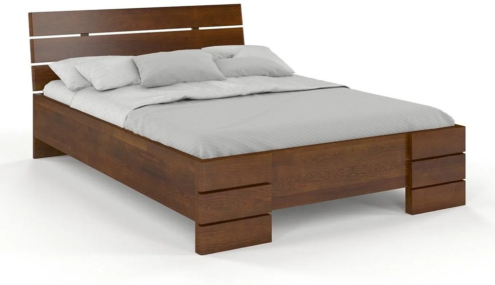 Zvýšená postel Sandemo - borovice   , Borovice přírodní, 200x200 cm