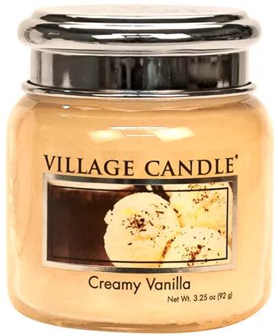Village Candle Vonná svíčka ve skle - Creamy Vanilla - Vanilková zmrzlina, 3,75oz