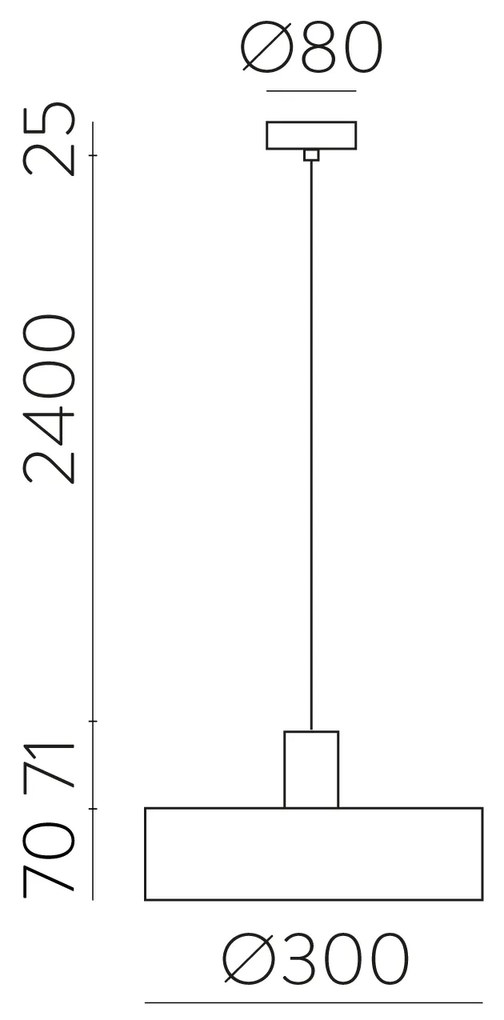 ACB Iluminacion Závěsné svítidlo JARVIS, ⌀ 30 cm, 1xE27 15W Barva: Černá, Barva montury: Bílá