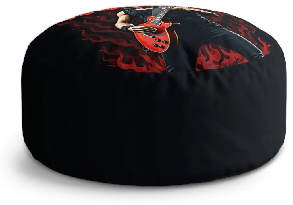 Sablio Taburet Circle ACDC Kytarista: 38x48 cm