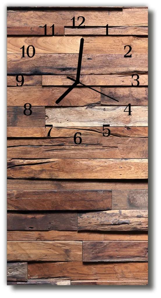 Skleněné hodiny vertikální Klasické hnědě dřevěné dřevo