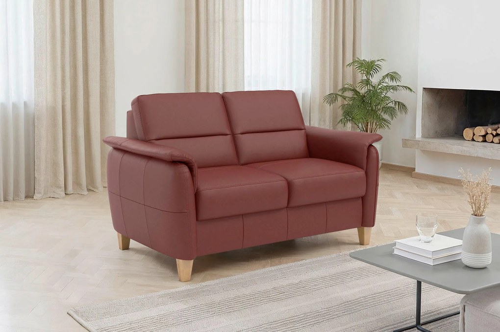 XXXLutz DVOUMÍSTNÁ POHOVKA, červenohnědá, pravá kůže Sit & More - Pohovky - 0001440332B7