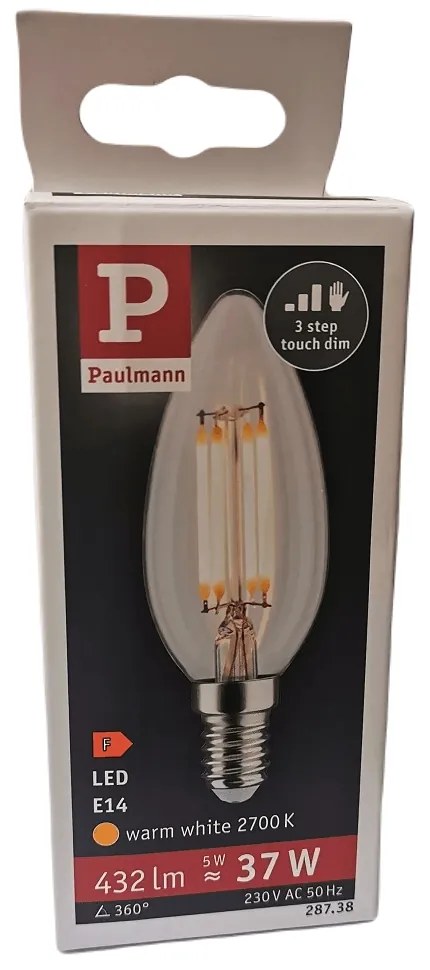 Paulmann 28738 - stmívatelná LED žárovka E14/5W/2700K