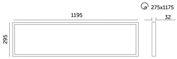 LED Stm. podhledový panel CAPRI LED/25/36/40W/230V 3000/4000/5700K IP44 30x120cm