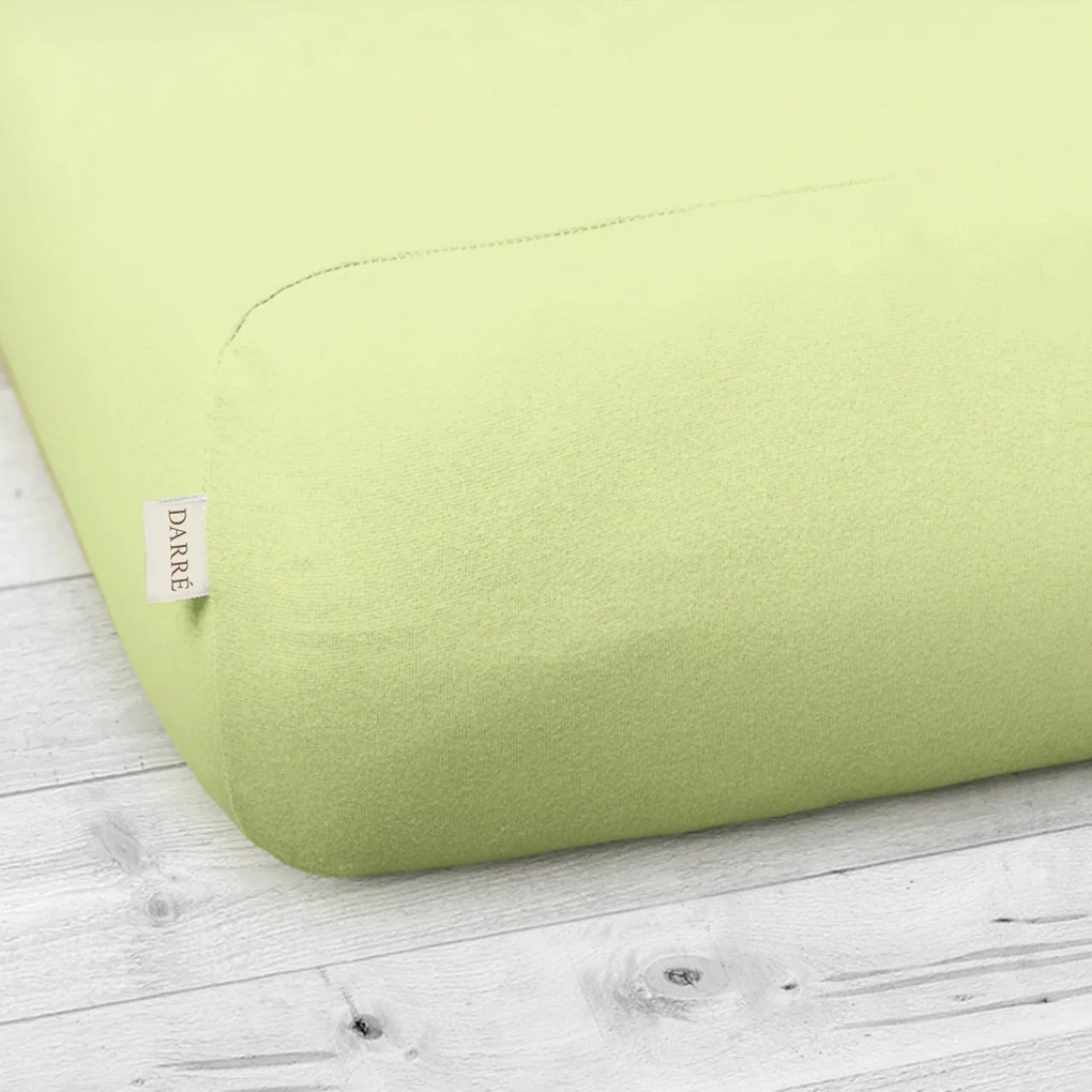 Jersey prostěradlo světle zelené na výšku matrace do 20 cm Velikost: 180 x 200