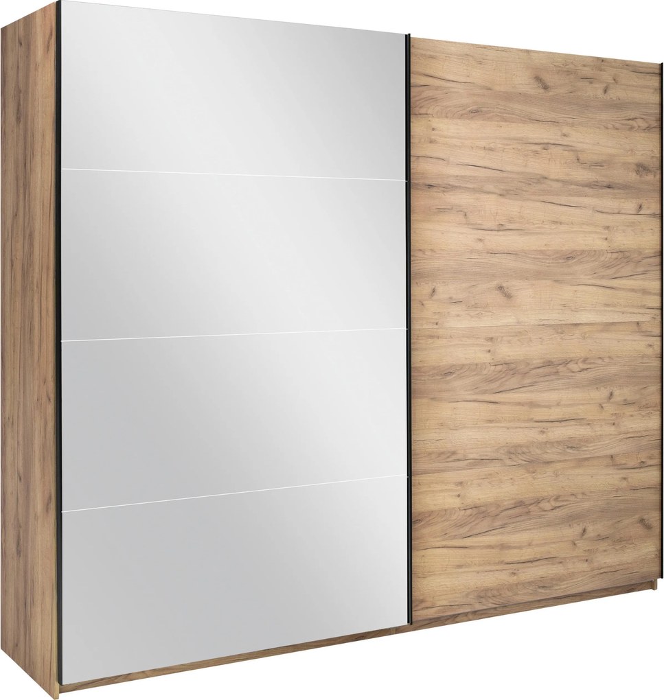 XXXLutz ŠATNÍ SKŘÍŇ S POSUVNÝMI DVEŘM, barvy dubu, 250/210/62 cm P & B - Šatní skříně - 000885000801
