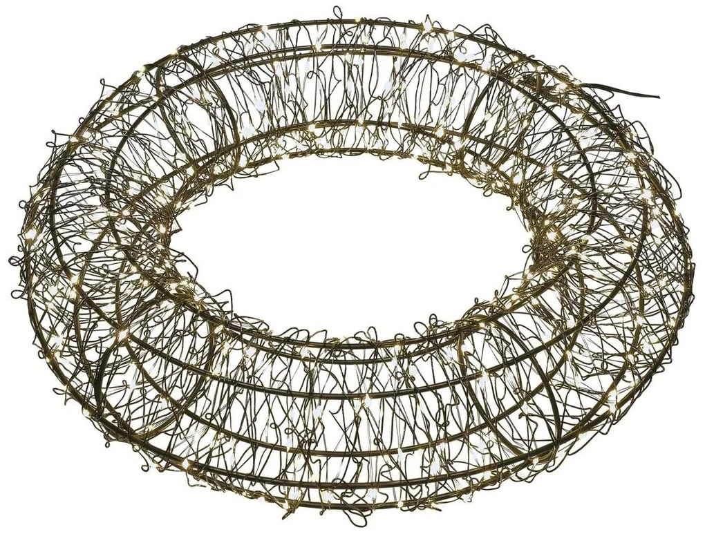 Emos LED světelná dekorace věnec, napájení: síťové, teplá bílá, 38 cm