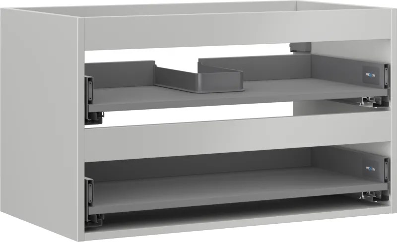 Mexen Box-A, závěsná skříňka 80 cm, 2 zásuvky, matná šedá, 91AX0-0800-470-2-62